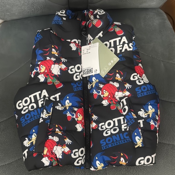 H&M | Jackets & Coats | Sonic The Hedgehog Puffer Vest | Poshmark